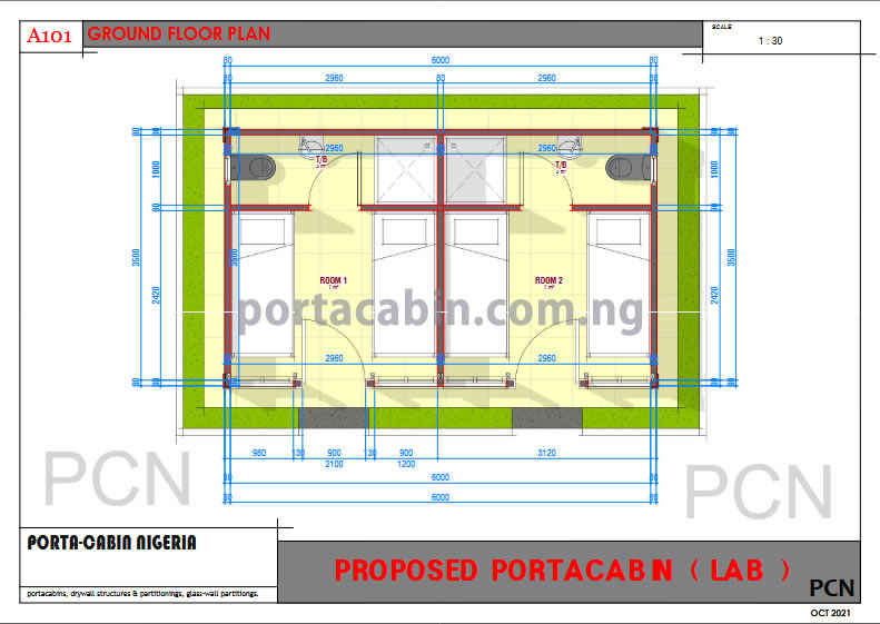 Porta Cabin 3D Floor Plans (PCN_1_3.5_6)