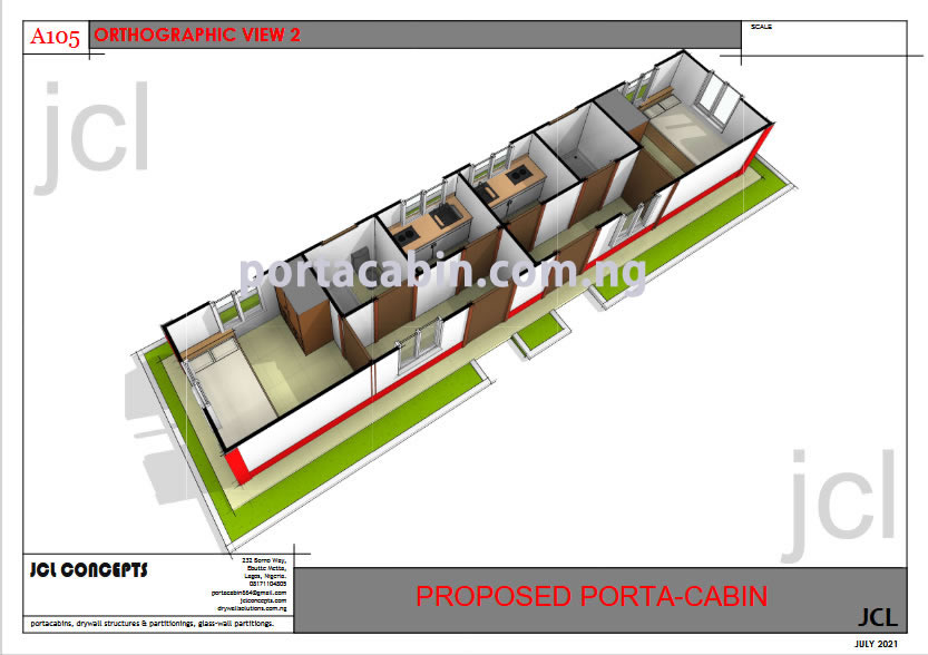 Porta Cabin 3D Floor Plans - Porta cabin manufacturer in Nigeria, Best ...